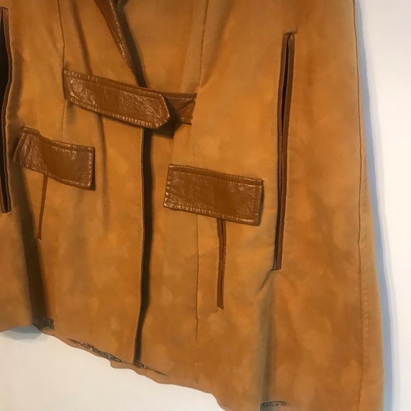 Vintage | Jackets & Coats | Vintage Tan Faux Suede Leather Cape Jacket ...
